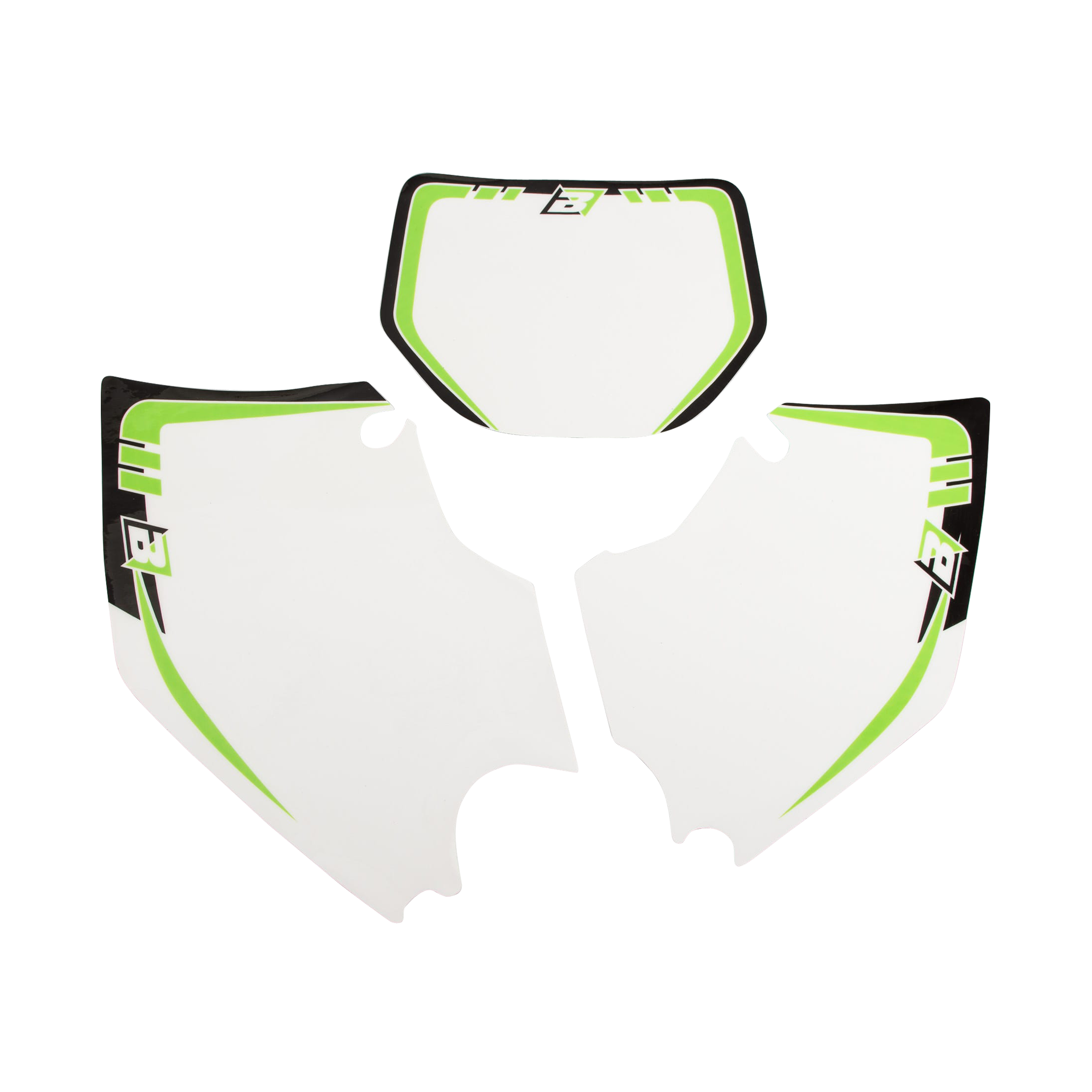 Blackbird Graphic Number Plate Decals White | 24mx