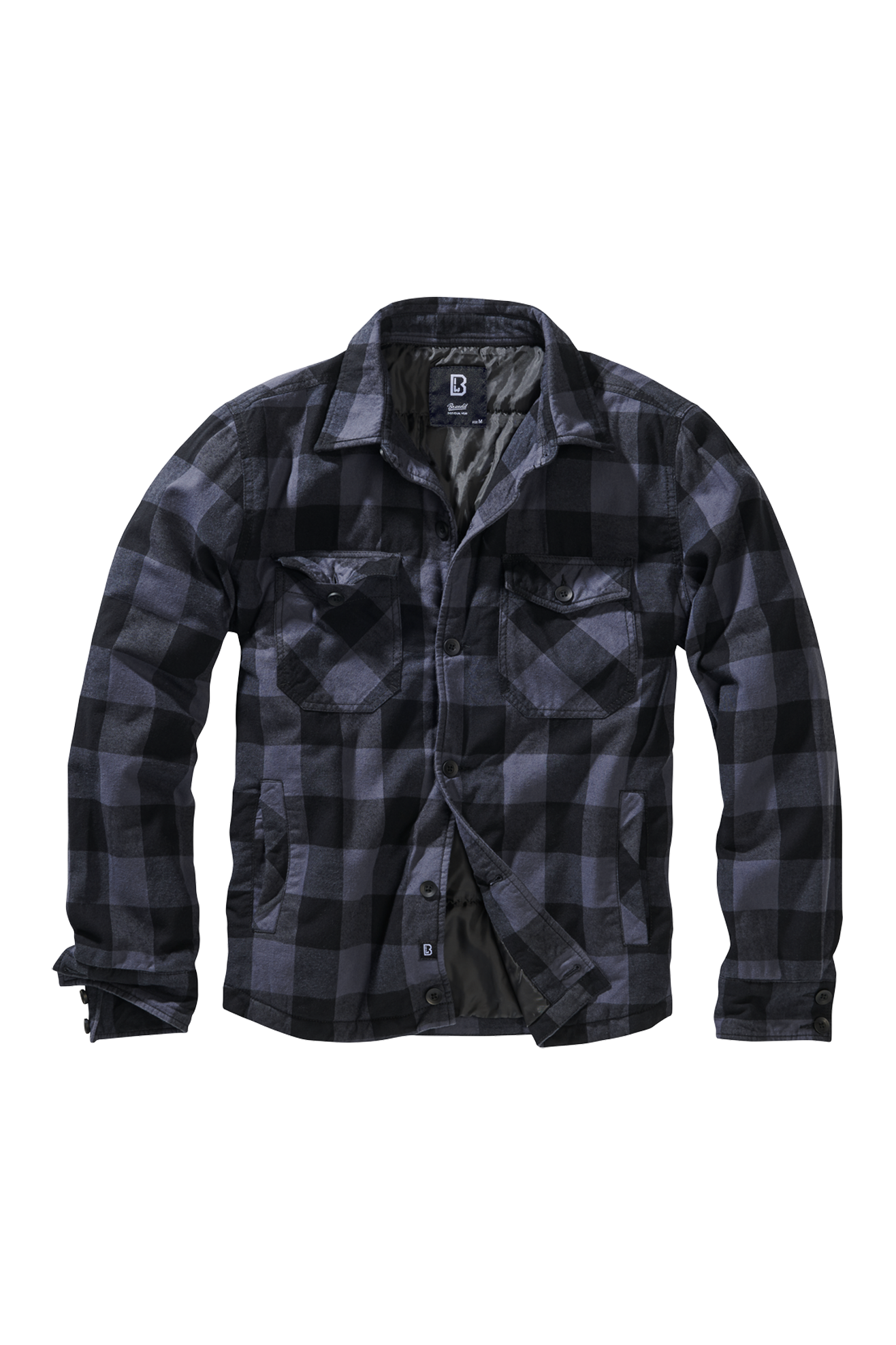 Brandit Lumber Jacket Black-Grey - Buy now, get 16% off - 24mx.com
